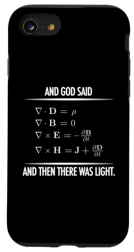 God Said Maxwell Equation then Light 物理学の学生へのギフト スマホケース iPhone SE (2020) / 7 / 8 用 God Said Maxwell Equations and then t...