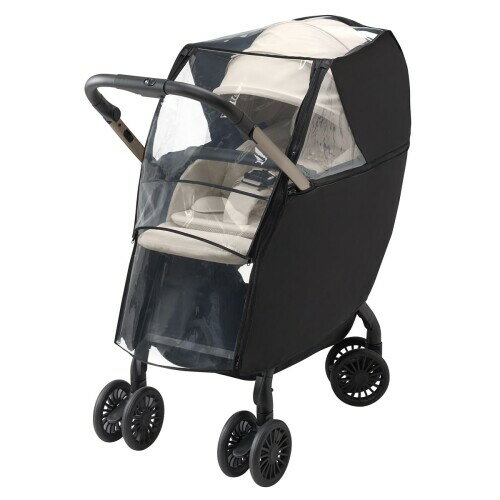 Aprica(アップリカ) ベビーカー用レインカバー レインカバー タイプ4 (ブラック) 2226940 【ベビーカー用レインカバー】雨・風をよけて、おでかけ快適。 レインカバーを付けたままで乗せおろしができる便利なフロントオープン。さら...