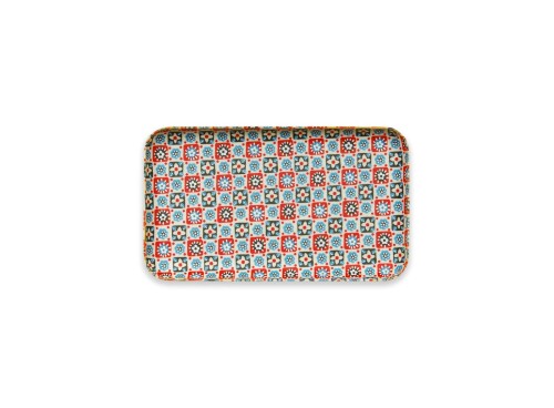 タツクラフト 友禅和紙 トレー SS 21.5cm 花入り格子 食洗機対応 トレイ お盆 おしゃれ プラスチック 大 小 大きい 深い 四角 長方形 洋風 和風 和モダン インテリア 白 ランチョンマット 子供用 布 洗える 防水 撥水 子...