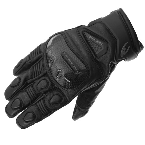 コミネ(KOMINE) バイク用 グローブ GK-851 カーボンプロテクトウインターグローブ Black M カーボンシェルをナックルと掌に採用し、全ての箇所にゴートレザーを使用したプロテクトウインターグローブ。 カーボンシェルをナックル...