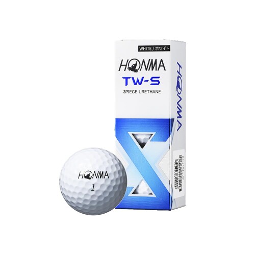 HONMA 2024 ホンマ TW-S BTQ2403 ホワイト （3個入） ソフトな打感とスピン性能を高 次元で融合したゴルフボール 「飛んで」「止まる」ボールの開発ソフトな打感とスピン性能を高次元で融合したゴルフボール 新配合LDソフト...
