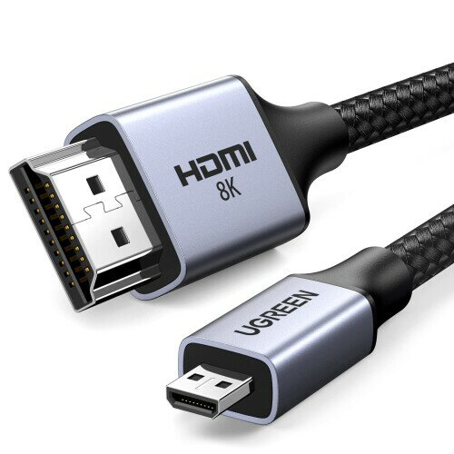 UGREEN 8K マイクロhdmiケーブル hdmi Micro hdmi 変換 hdmi2.1規格 48Gbps超高速 8K@60Hz 4K@120hz Dynamic HDR eARC 3D Dolby テレビ カメラ GoPro R...