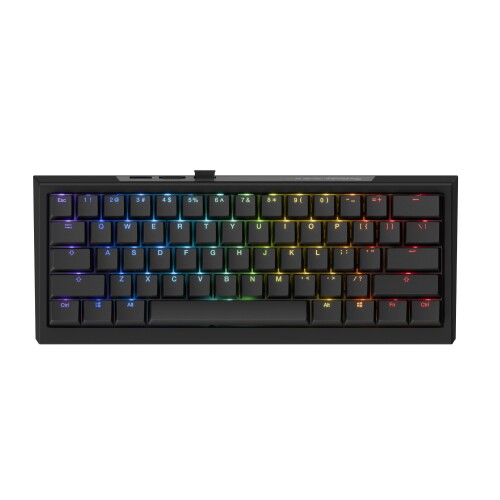 Ducky One X Mini 無線キーボード ブラック 61キー US配列 DKON2461AST3-DAUSPDOECL1AS4 KB0928 本製品は、61キーの60パーセント配列を採用したゲーミングキーボードです; 机上スペースを...