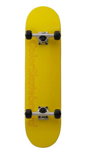 COLOR SKATEBOARDS RESIN-7 キッズ用7.00インチ コンプリート カラースケートボード YELLOW イエロー スケートボード スケボー セット 完成品 子供用 プロ仕様 スケートボード完成品　キッズサイズの幅7.0...