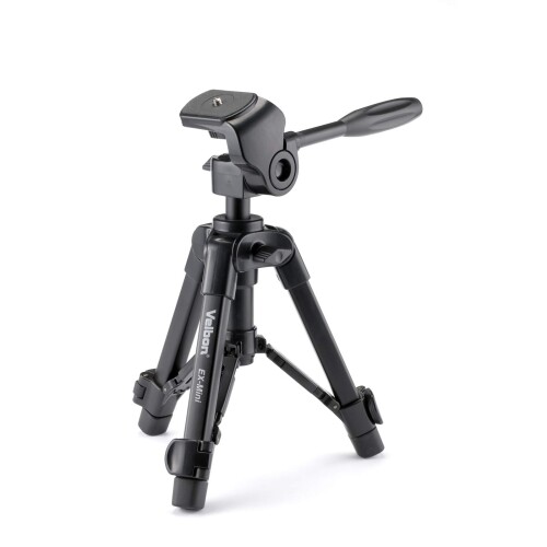 ベルボン Velbon 卓上三脚 EX-mini カメラ用 専用ケース付き 2段 レバーロック 全高41.7cm 最低高19.0cm 脚径17mm 小型 テーブル三脚 ミニ三脚 2Way雲台 アルミ脚 301727 【海外仕様品】(1年間の...