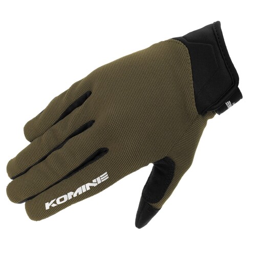 コミネ(KOMINE) バイク用 グローブ GK-1683 ライドメッシュグローブ アレシア Olive L 伸縮メッシュを甲全体に使用し、軽快でフィット感の良いメッシュグローブ。プロテクターを持たないシンプルな仕様。高い操作性に加え、スマ...