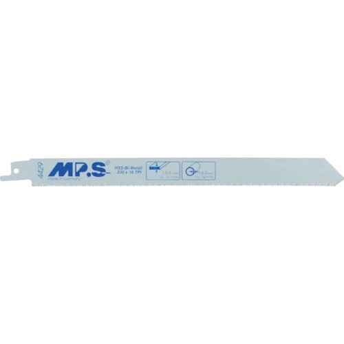 MPS セーバーソーブレード ステンレス用 230mm×18山 5枚 4469WAVY 山数:18/全長(mm):230x厚み(mm):0.9x有効刃長(mm):210 切断能力(mm)ステンレス鋼材:1.4~1.8 切断能力(mm)鋼材:...