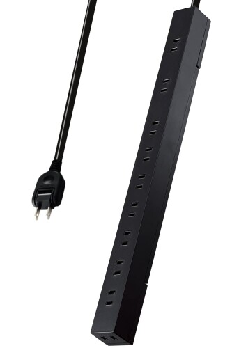 エレコム 電源タップ 10個口 2m マグネット 吊り下げ スリム 雷ガード ほこりシャッター ブラック ECT-2620BK 回転収納可能な脚パーツと強力な磁石を特長とする2ピン式のスリムな10個口タップです。脚パーツは展開することで重い...