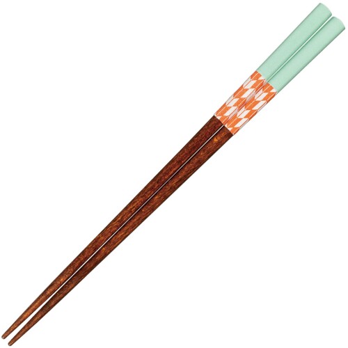 サンライフ 「 ハイカラ 」 箸 食洗機対応 大人用 長い 22.5cm 矢羽根 グリーン 日本製 H-06461 商品サイズ:約22.5cm 商品重量:約16g 素材:天然木,塗装-ポリエステルウレタン 生産国:日本 若狭塗箸は、福井県小...
