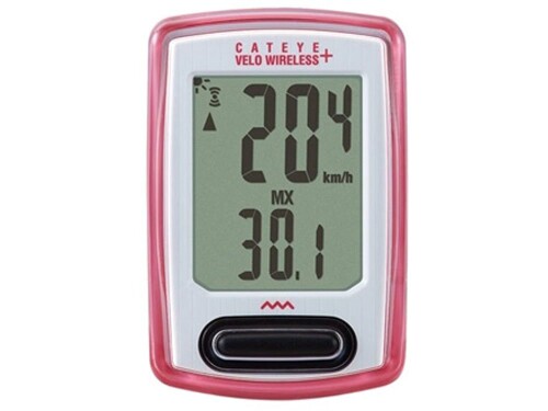 キャットアイ(CAT EYE) ベロ ワイヤレスプラス (CC-VT235W) ピンク Velo Wireless バックライト搭載 094274 アナログワイヤレス 速度(走行速度、平均速度、最高速度) 時間(走行時間) 距離(走行距離、...
