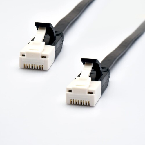 EXHEART LANケーブル CAT6A フラット 20m ブラック CAT6A準拠 爪が折れない RJ45 10Gbps 500MHz EAT6AF-20BK 光ファイバー、CATV、ADSLに最適なカテゴリー6A。 10ギガビット対応...