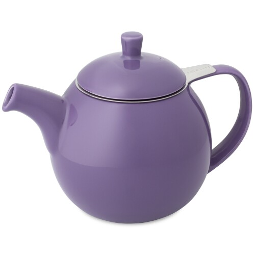 フォーライフ ティーポット 陶器 710ml 大容量 4杯用 茶こし付き 電子レンジ・食洗機対応 パープル 紫 カーヴティーポット 387Ppl 商品サイズ:約20.3×13.3×13.9cm 商品重量:0.68kg 容量:約710ml 素...