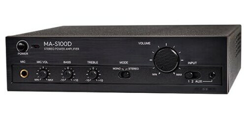 オースミ電機（MASSIVE）ステレオパワーアンプ MA-S100D ロー/ハイ・インピーダンス兼用 外形寸法 (W×H×D)250×67.5×257mm 質量　3.6kg Lo/Hi切替形50W+50Wの高出力デジタルアンプ。 音質にこだ...