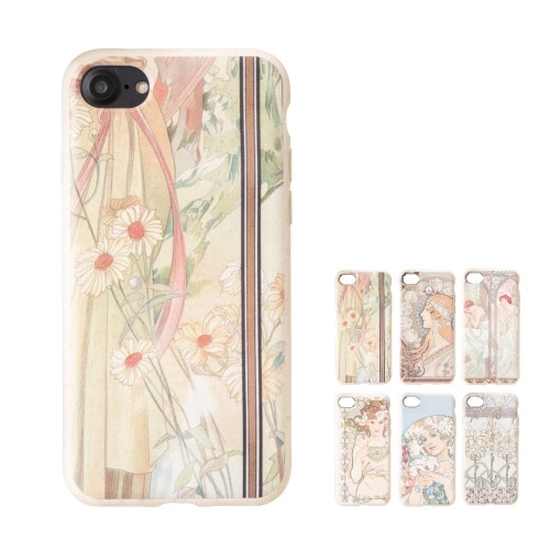 iPhoneSE(第1,第2,第3世代)/6/7/8対応 ミュシャデザイン PBAT 生分解性 エコスマホケース デザイン E. 『デザイン』アール・ヌーヴォー様式を代表するグラフィックデザイナー、アルフォンス・マリア・ミュシャ(Alfon...