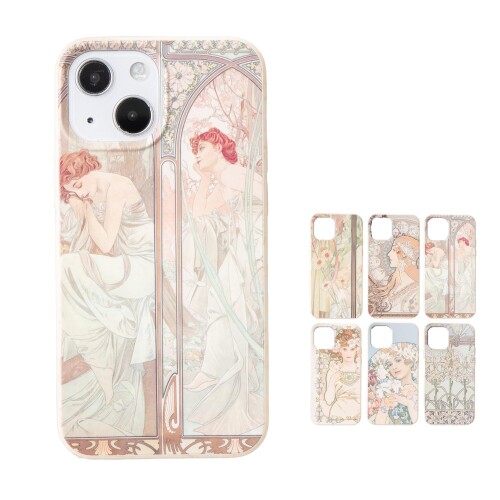iPhone13mini対応 ミュシャデザイン PBAT 生分解性 エコスマホケース デザイン C. 『デザイン』アール・ヌーヴォー様式を代表するグラフィックデザイナー、アルフォンス・マリア・ミュシャ(Alfons Maria Mucha)...
