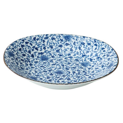 クラシノウツワ 楕円皿 みじん唐草 88653 商品サイズ:約22×20×4cm 商品重量:0.45kg 容量:約600ml 素材:磁器 生産国:日本(美濃焼) クラシノウツワは日常的に使いやすいカタチと手に取りやすい価格帯を目指した器。 ...
