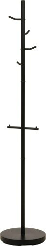 不二貿易 リュックハンガー ポールハンガー ハンガーラック 幅33.5×奥行33.5×高さ172cm マットブラック 推薦耐荷重約9kg 27955 サイズ: 幅33.5×奥行33.5×高さ172cm 材質:構造部材:金属(鋼)　表面加工:...