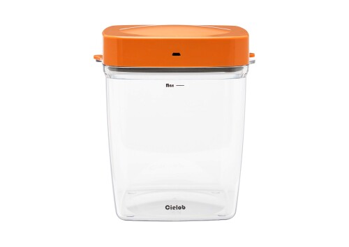 Cielob セーロブ 自動真空キャニスター スクエアタイプ 食材保存容器コンテナ ((2.5L：オレンジ)) 【食材の酸化防止】食材の酸化を大幅に軽減し、鮮度を長期間キープして最後まで使い切る。 【自動吸引・操作簡単】感知機能付き、自動操...