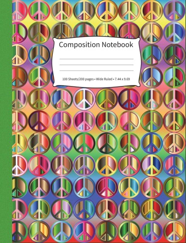Composition Notebook: Colorful Peace Signs, Wide-Ruled, 200 Pages Notebook 商品コード20078071904商品名Composition Notebook: Colo...