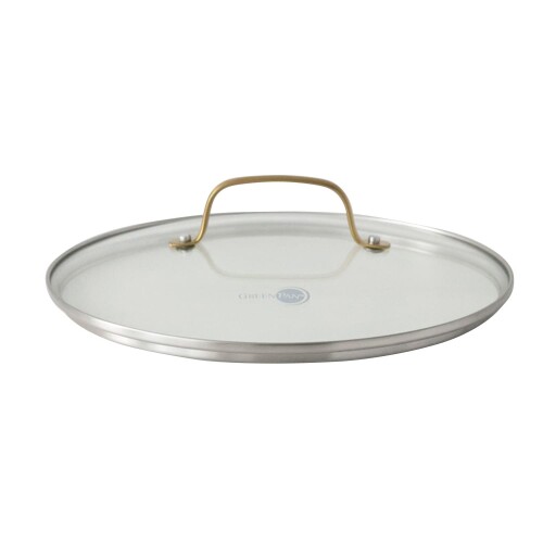 グリーンパン GREENPAN ガラス蓋 26cm ステンレス ゴールドハンドル 全面物理強化 食器洗浄機可 サイズ/径26.8 × 高さ7.6cm 全面物理強化ガラス(耐熱ガラスではありません)、オーブン使用不可 ゴールドPVD加工を施し...