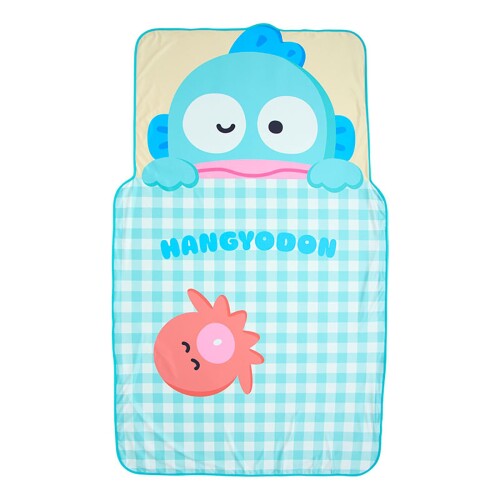 サンリオ(SANRIO) おひるねケット ハンギョドン 表面:ポリエステル100%・裏面:ナイロン100% 接触冷感生地 ひざ掛け 433144 本体サイズ:約幅95×奥行160×高さ0.5cm。主な材料・原料:表面:ポリエステル100%、...