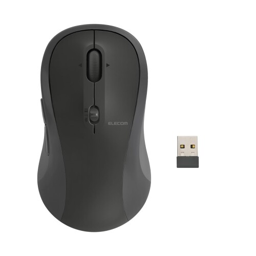 エレコム ワイヤレスマウス 静音 OSMOD Seven 7 Bluetooth 無線2.4GHz マルチペアリング2台まで 7ボタン チルトホイール Lサイズ ブラック M-MY40MBSBK-G どんな人でも、どんな機器でも、どんなシー...