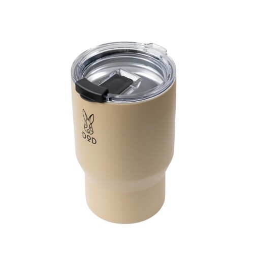 DOD(ディーオーディー) モッテコ・ウサーモ2 蓋付き 真空断熱 タンブラー 350ml 缶クージー 保温 保冷 コンビニコーヒー ドライブ 車 キャンプ アウトドア MG1-231-TN サイズ:(約)Φ8.8cm×H14cm　底面直径...