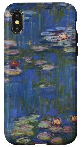 モネ 睡蓮 ヴィンテージアート スマホケース iPhone X/XS 用 モネ 睡蓮 ビンテージアート 2つの素材から作られている保護ケースは、傷やへこみから保護するポリカーボネート製シェルと耐久性としなやかな弾力性を併せ持ったTPU(熱可...
