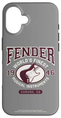 Fender World's Finest Musical Instruments 1946 Collegiate スマホケース iPhone 16 用 Officially Licensed Fender Apparel for Men ...
