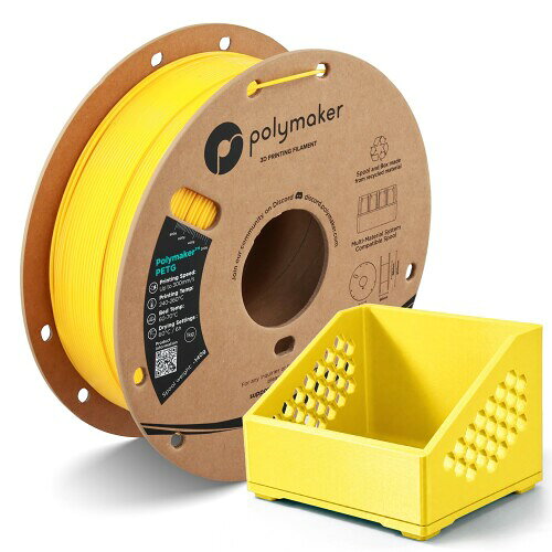 ポリメーカー(Polymaker)3Dプリンタ—用フィラメント Polymaker PETG 1.75mm径 1kg PolyLite PETG 1.75mm径 1kg巻 イエロー 色:Yellow 素材:PETG フィラメント径:1.75...