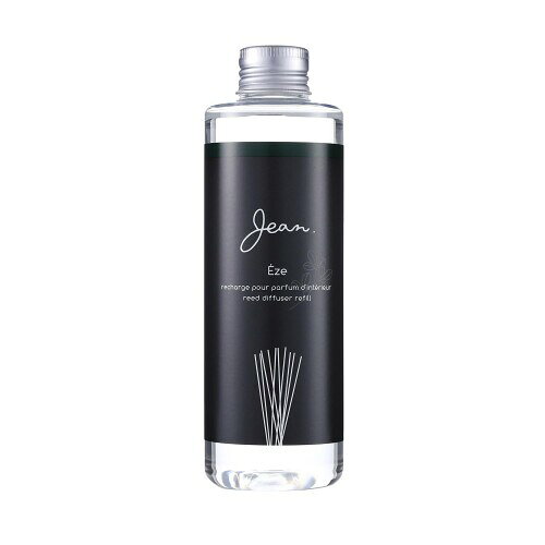 Jean.(ジャン)リードディフューザーリフィル(交換香料)　エズ(みずみずしいグリーンの香り)200ml お得な詰替え用です。使用後の器に入れ替えて使用してください。 商品紹介 仏語で「紺碧の海岸」を意味するコートダジュールは、その名称の...