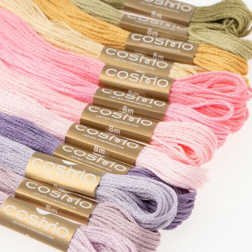 LECIEN(ルシアン)刺しゅう糸12本セット コスモ(Cosmo) Thread assorted pack by Nicki Franklin No.162400-11 コスモ25番刺しゅう糸　綿100%　8m巻き12本セット。 イギリ...