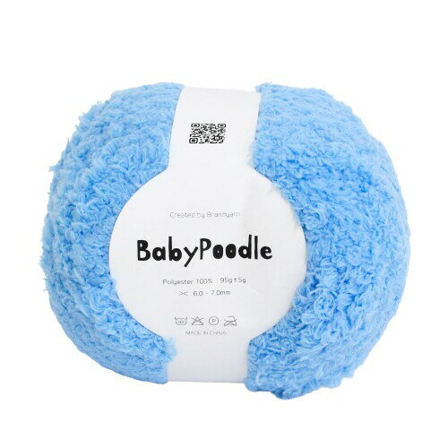 Knit Wit 韓国 毛糸 (Baby Poodle -ベビープードル-) 95g 1玉入 スカイ KNW-BPB43 95g/約60m 素材:ポリエステル100% 棒針6.0〜7.0mm、かぎ針8/0〜10/0号 1玉 ふんわりもこもこ...