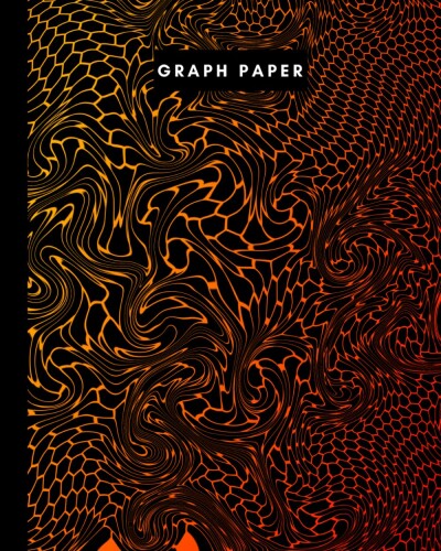8" x 10" Graph paper - 106 pages - Twisted Beehive Gradient - red to yellow to red cover: Imperial 1/4” squared white gr...