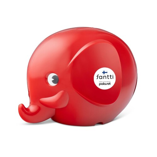 Fantti ゾウ 貯金箱 鍵付き 北欧 フィンランド おしゃれ インテリア 装飾 飾り 置物 エレファントバンク レッド M サイズ:直径約18cm、 160g、 ポリスチレン(BPAフリー)、リサイクル可能プラスチック、 原産国:フィン...