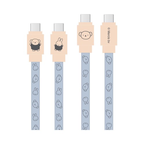 グルマンディーズ ミッフィー PD60W 対応 USB2.0 Type-Cケーブル ミッフィー＆ボリス MF-473C データ転送・充電に使用できるUSB Type-C-USB Type-Cケーブルです。 PCに接続してデータのバックアップ...