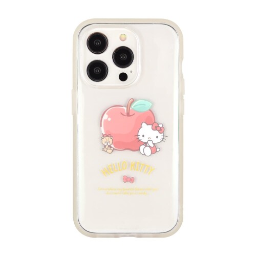 グルマンディーズ サンリオキャラクターズ IIIIfit Clear(イーフィット クリア) iPhone 14 Pro / 13 Pro (6.1インチ) 対応 ケース ハローキティ SANG-255KT 裏面を覆うiPhone14 Pr...