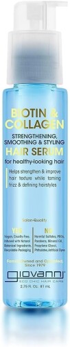 giovanni(ジョバンニ) B&C スムージング ヘアセラム 81mL 洗い流さないトリートメント ダメージに負けない、強く1しなやかな髪と頭皮環境を目指すすべての方へ。 美髪の土台となるすこやかな頭皮のためのビオチン2と、ハリ・コシを...
