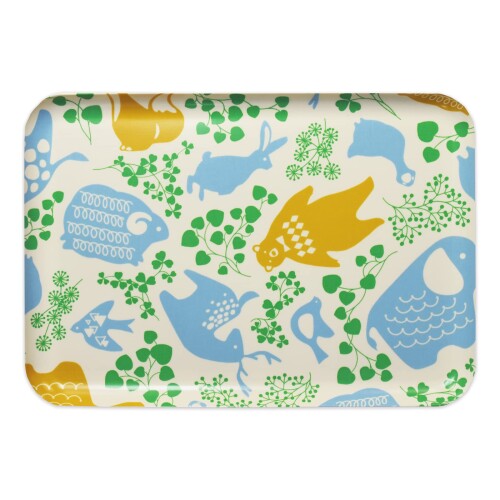タツクラフト SR ランチョン トレー L 39cm Web オリジナル モデル どうぶつ 食洗機対応 電子レンジ対応 トレイ お盆 おしゃれ 北欧 プラスチック 四角 長方形 洋風 インテリア 白 ランチョンマット 子供用 布 洗える 防...
