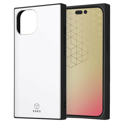 イングレム iPhone 15 / 14 / 13 ケース 耐衝撃 カバー ハイブリッド カバー KAKU/ホワイト 衝撃に強く、割れにくい 2つの素材のハイブリッド構造 熱可塑性ポリウレタン、ポリカーボネート スタイリッシュな色合いのスク...