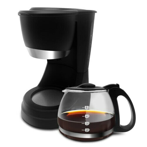 GDT(ジーディーティー) コーヒーメーカー 2杯〜5杯 ドリップコーヒー 保温機能 ガラスサーバー メッシュフィルター ブラック 【最大5杯】一度に2〜5杯分のコーヒーを抽出することができます。飲む量を調整できるので必要な分だけコーヒーを...