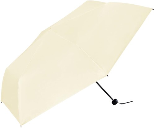 ビコーズ because 折りたたみ傘 晴雨兼用 日傘 メンズ レディース UVカット 遮光 サコッシュケース付き リペットシェーディング プレーンカラー ミニ アイボリー D-065671 サイズ(約):親骨/55cm、開いた直径/97c...