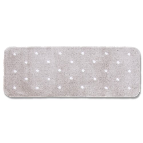 オカ 水玉2 キッチンマット 約45×120cm グレー サイズ:45×120×1.2cm 定番愛された水玉デザイン。キッチンになじみやすいベーシックカラー ふかふの段量のある踏み心地 滑り止め加工でキッチンワークも安心 アイテム:キッチン...