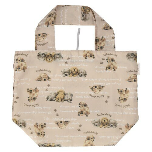 オリタタミバッグ 36501504 ハンカチ 女性 犬 猫 【GuGuWorld(グーグーワールド)のオリタタミバッグ】犬や猫の表情が心くすぐる折りたたみバッグ。くるりと折りたたんでお買い物にもお出かけのサブバッグにもおすすめ。ファスナー付...