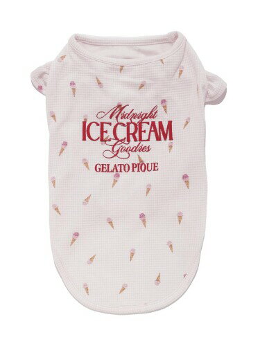 ダックスフンドサイズアイス柄フリルワッフルプルオーバー PAGG252708PNKDM 素材:本体:レーヨン64%、ポリエステル34%、ポリウレタン2% サイズ表記:DM,リブ部分含む前着丈:23cm,リブ部分含む後着丈:31cm,首まわり...