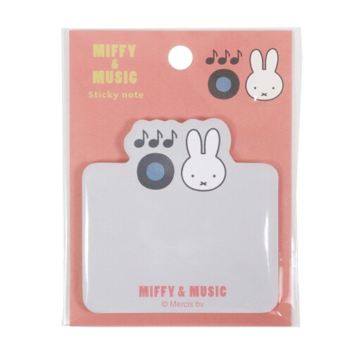 クツワ ミッフィー ダイカット付箋 ミッフィー＆ミュージック レコード MF925A Illustrations Dick Bruna @ copyright Mercis bv,1953-2025 【入数】30枚入 【デザイン】ダイカット...