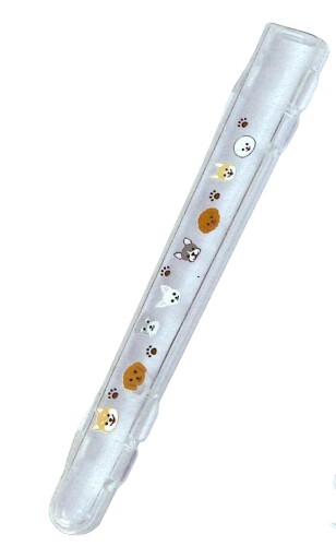 田中箸店 箸ハーフケース 犬（mimi） クリア W150×D23×H12mm No.530109 持ち運びやすい箸とハーフケースのセットです。(極端に細い箸や太い箸は入りません) ハーフケースの内側に滑り止めのゴム付き、カチャカチャ音が鳴...