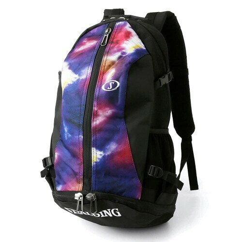 SPALDING(スポルディング) バスケットボール ケイジャー タイダイベルベット 40-007TV バスケ バスケット ブラック 素材:ポリエステル サイズ:W35 x H57 x D32cm容量:32L タイダイ ベルベットのディープ...