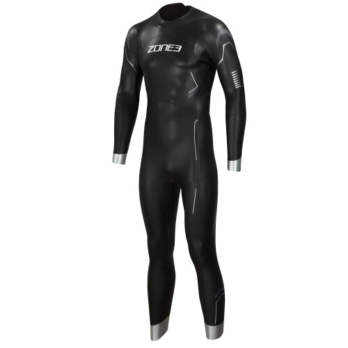 ZONE3 ゾーンスリー ウェットスーツ トライアスロン メンズ ネオプレン素材 フルスーツ Men's Agile Wetsuit - Black/Silver S 男性用ウェットスーツ トライアスロン 水中での視認性を高めるデザイン ウ...