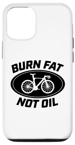 iPhone 12/12 Pro Cool Burn Fat Not Oil ロードバイク スマホケース このロードバイクライダーのBurn Fat Not Oilデザインは、サイクリングファンに最適な衣装です。 気候を守りながら自転車、ロ...